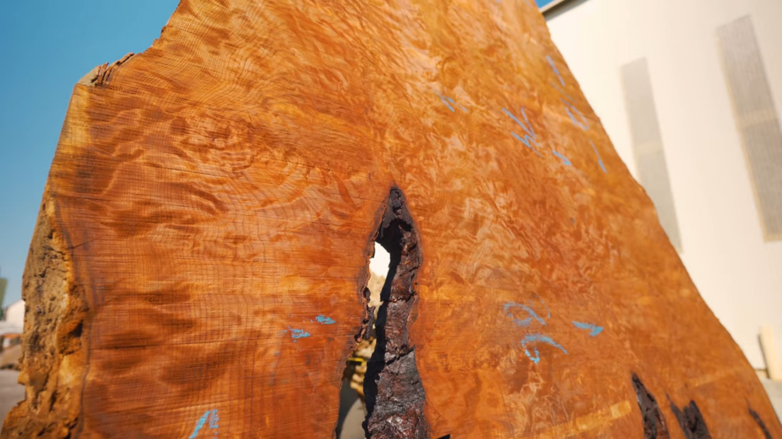 Redwood Live Edge Slabs | GL Veneer